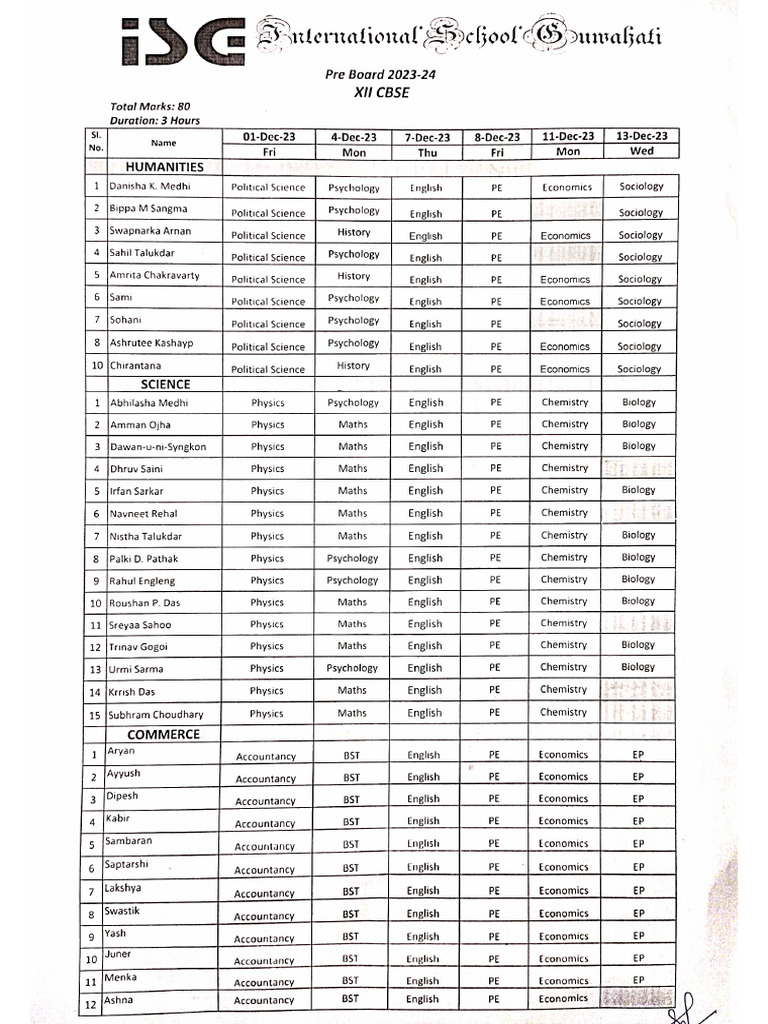 XII CBSE Pre Board 2023 - 24 | PDF