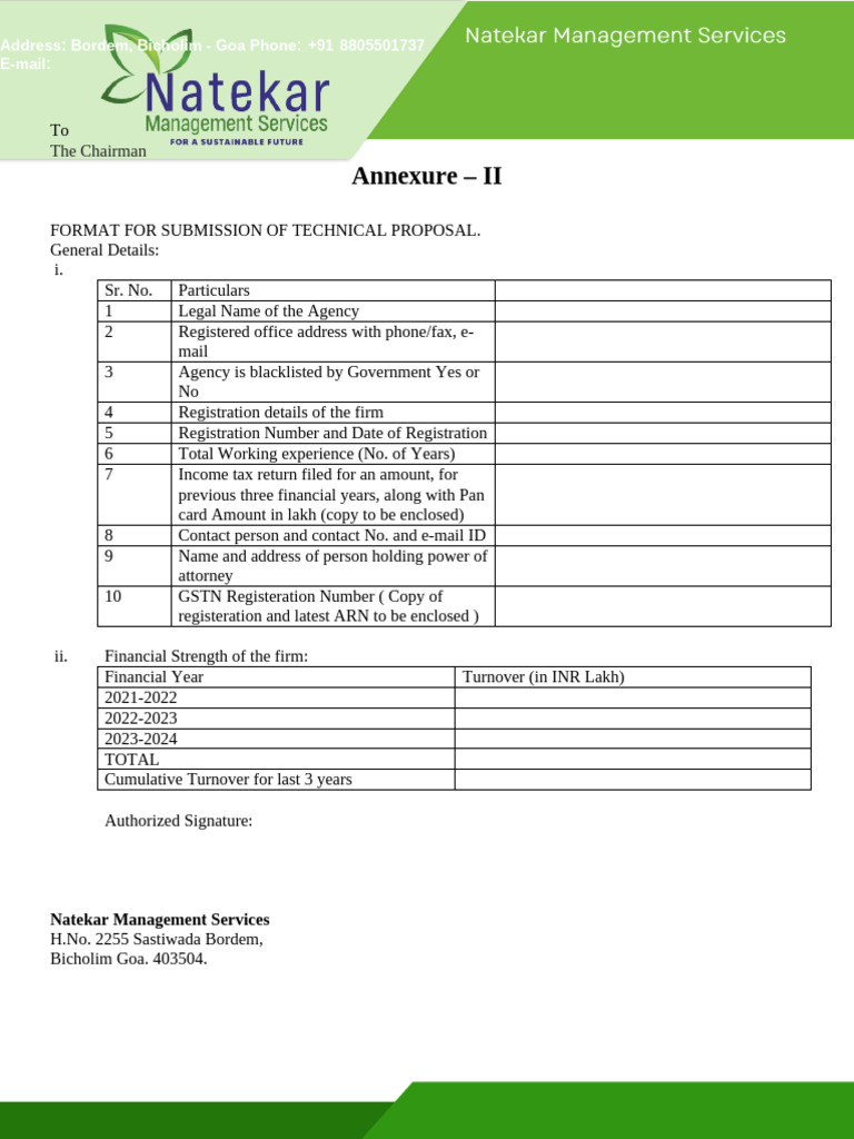 Annexure II GWMC | PDF