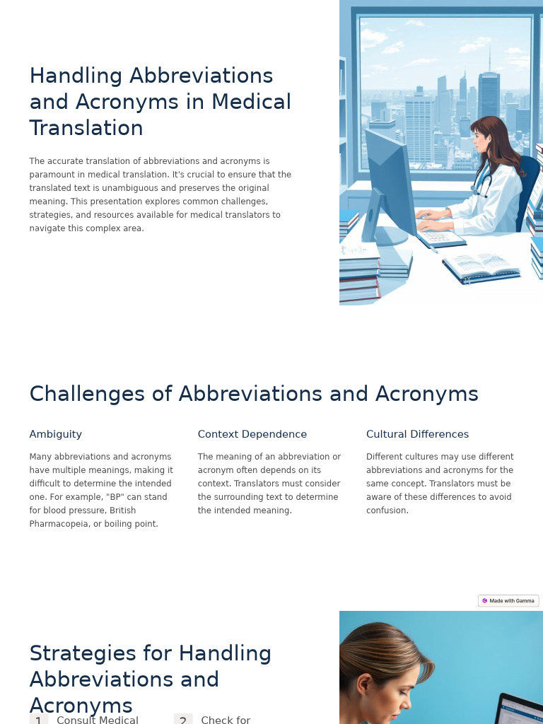 Handling Abbreviations and Acronyms in Medical Translation | PDF ...