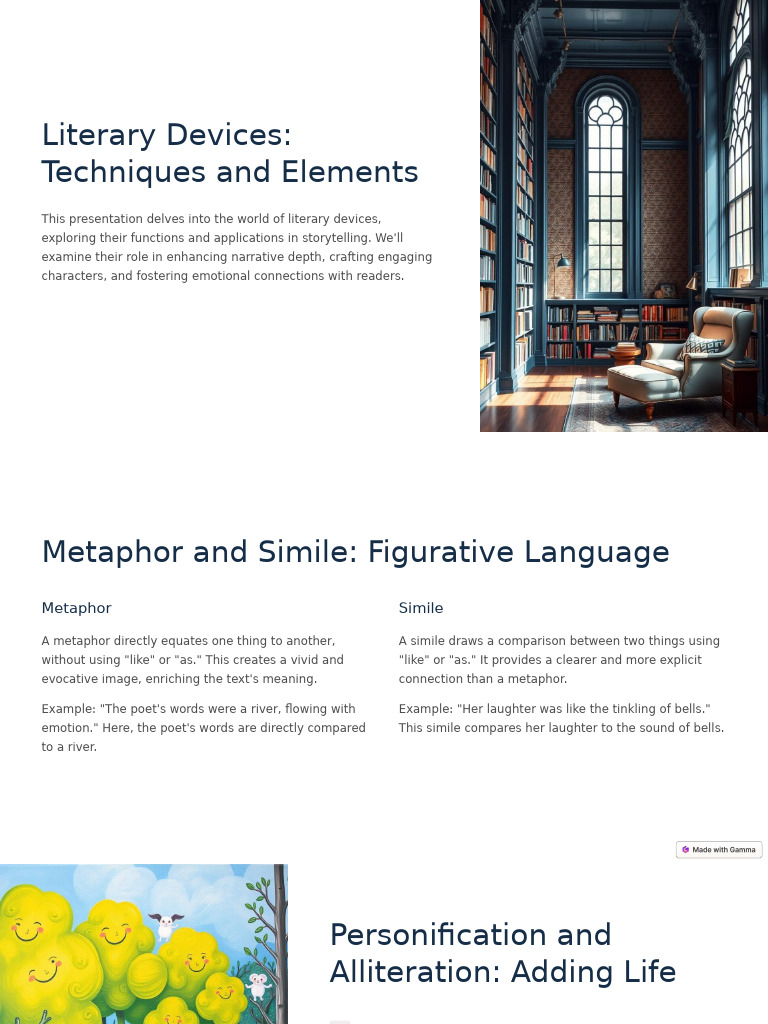 Literary Devices Techniques and Elements | PDF | Metaphor | Irony