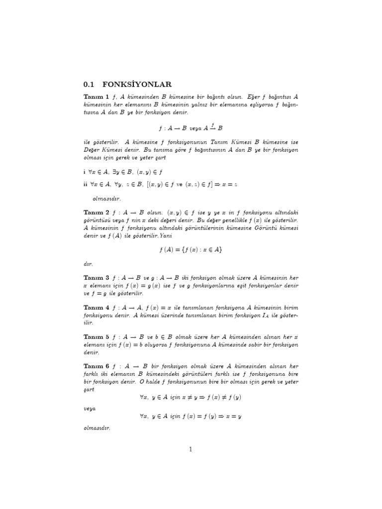 Fonksiyonlar (Devam) | PDF