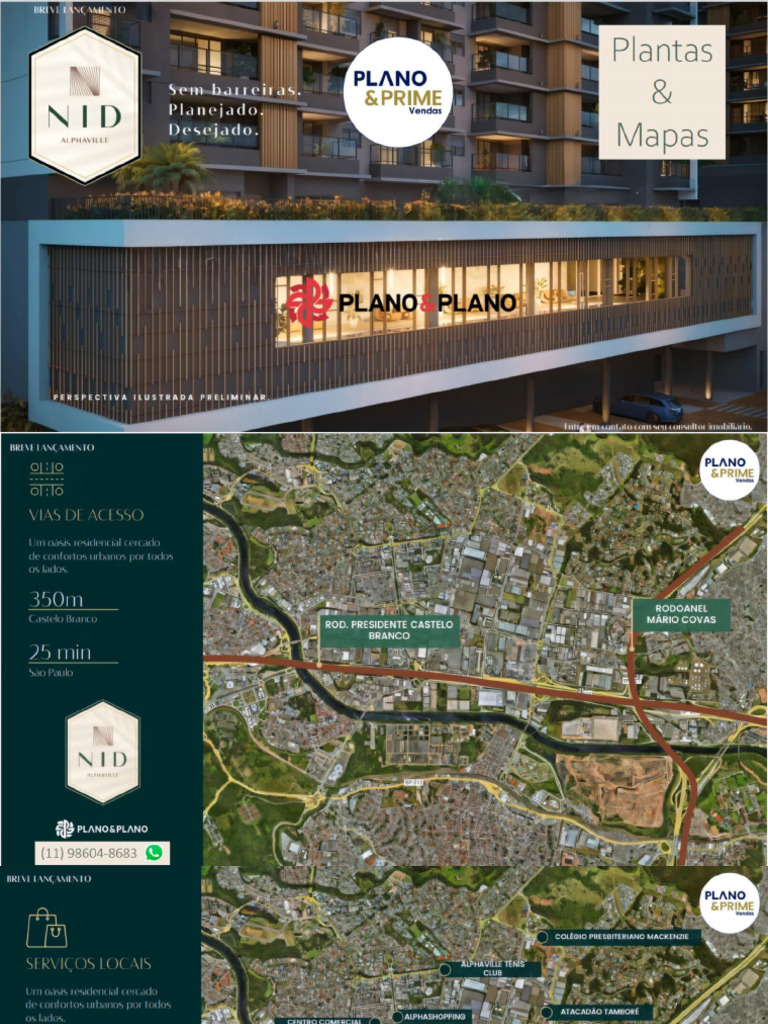 Plantas e Mapas Nid Alphaville - | PDF