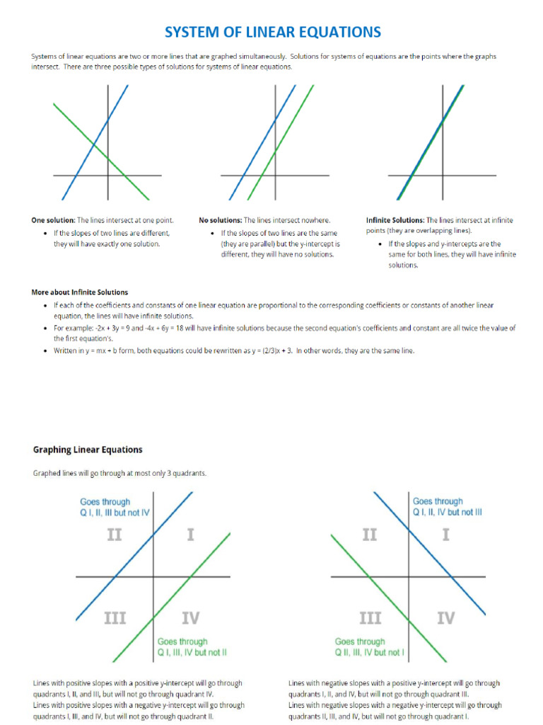 Solving Linear Equation Systems | PDF