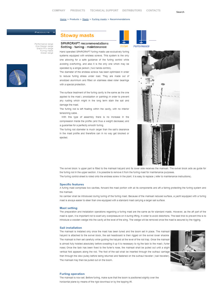 Furling Mast Guide for Sailors | PDF | Mast (Sailing) | Sailing Ships