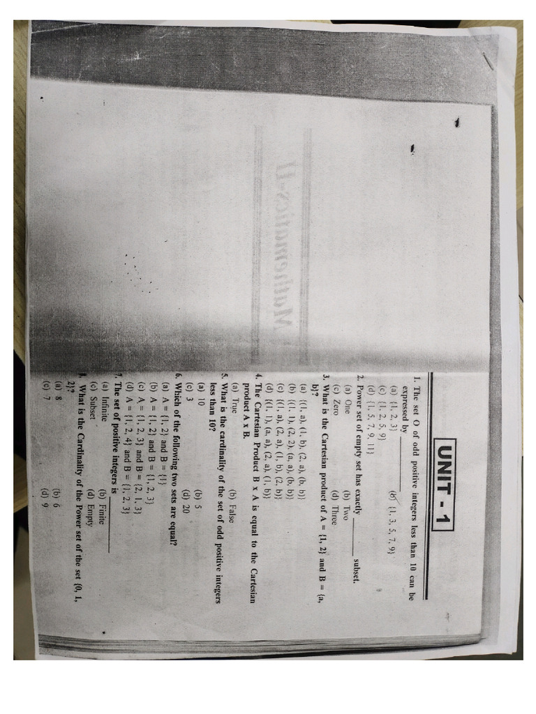 Math Question Bank | PDF