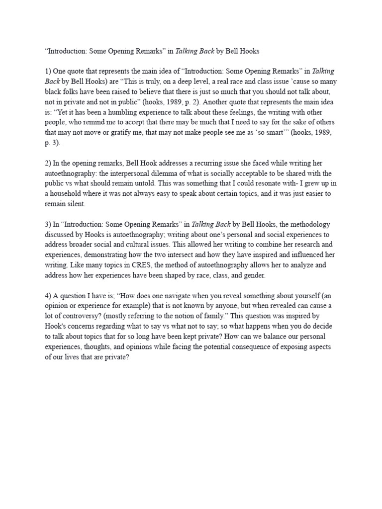 Weekly Reading Response | PDF