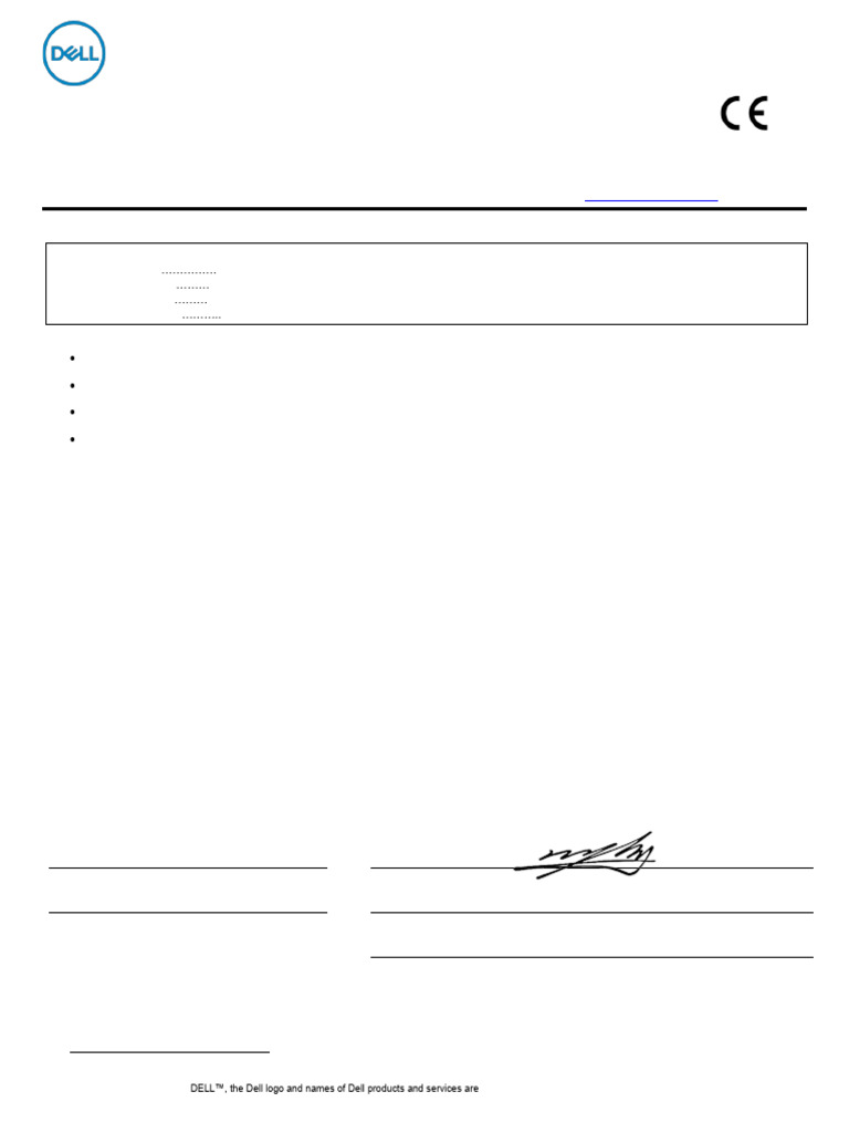 Dell Monitor p2421 p2421b p2421b European Union - Declaration of ...