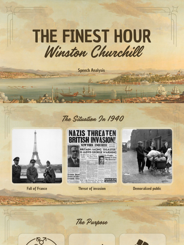Churchill's "Finest Hour" Speech Analysis | PDF | European Theatre Of World War II | Battles