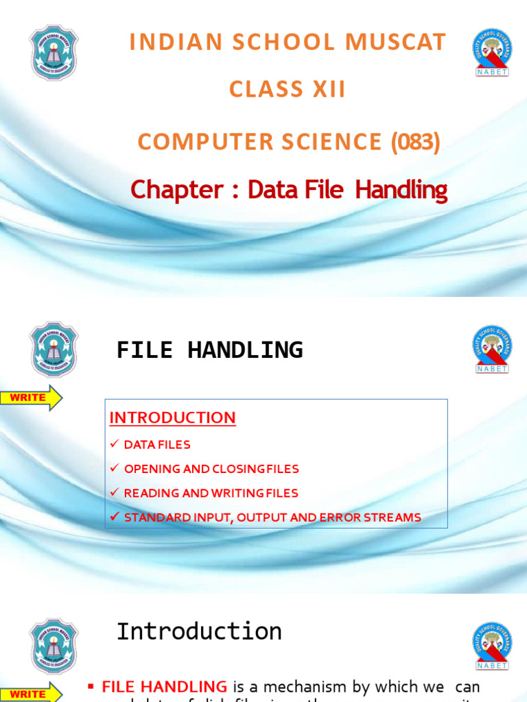 CLASS XII-PYTHON-FILE HANDLING - Resource | PDF | Computer File | Data Management