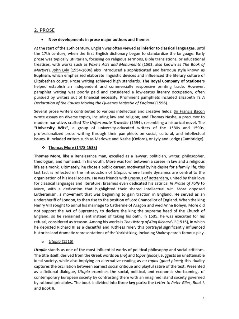 2. PROSE | PDF | The Prince | Utopia