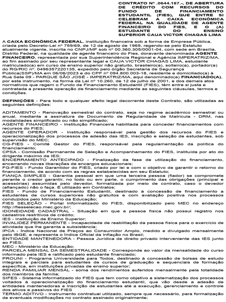 Contrato FIES 2024-10-04 | PDF