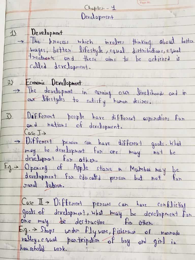 Class 10 Economics Chapter 1 (Development) | PDF