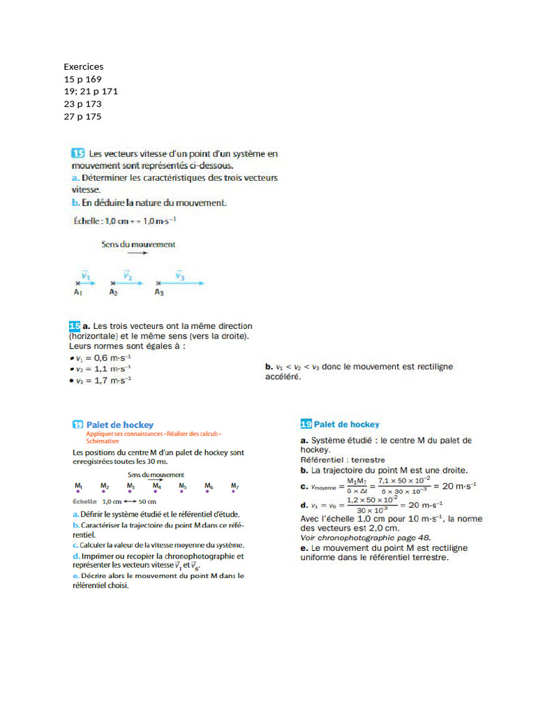 Correction Des Exercices | PDF