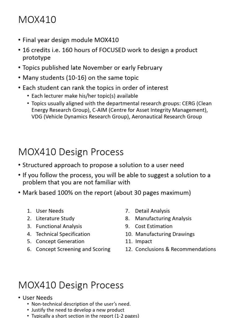 MOX410 DesignProcess | PDF | Heat | Applied And Interdisciplinary Physics