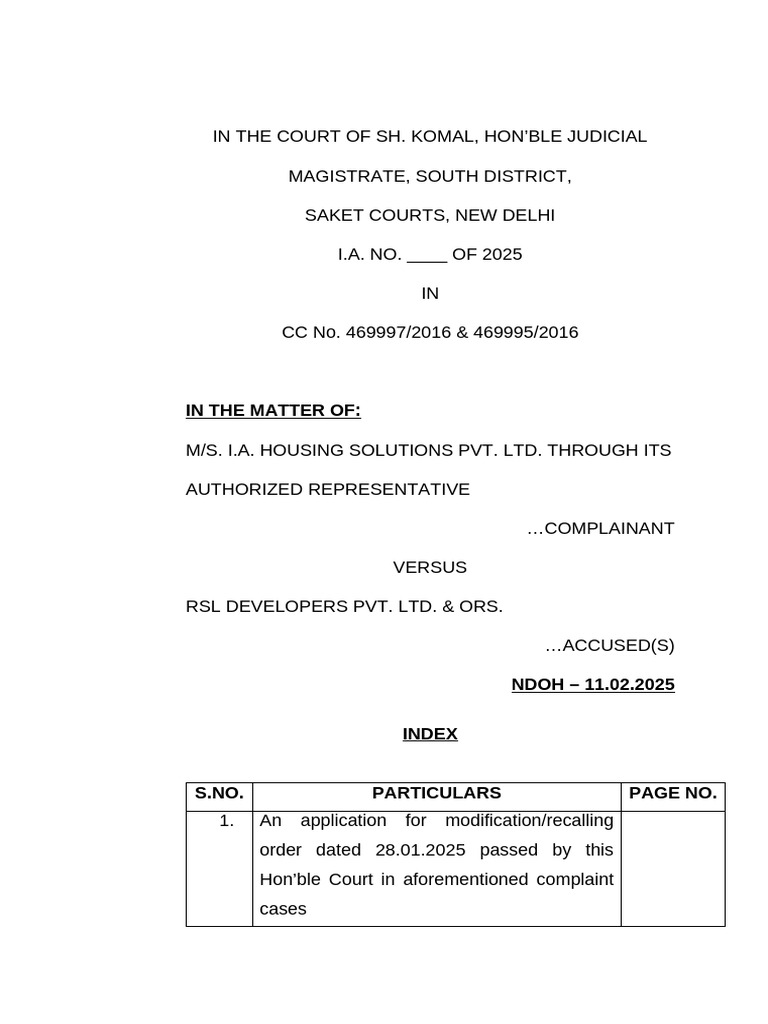 Application_Modifiy_Order | PDF | Affidavit | Justice