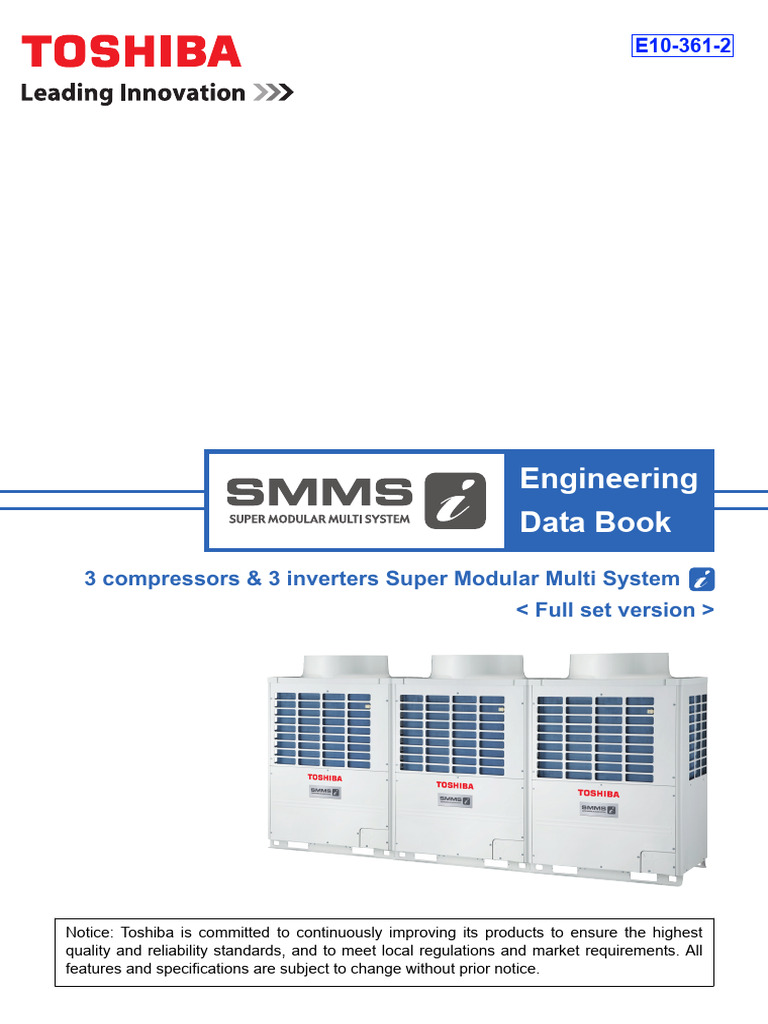 Engineering Databook TOSHIBA SMMSi | PDF | Air Conditioning ...