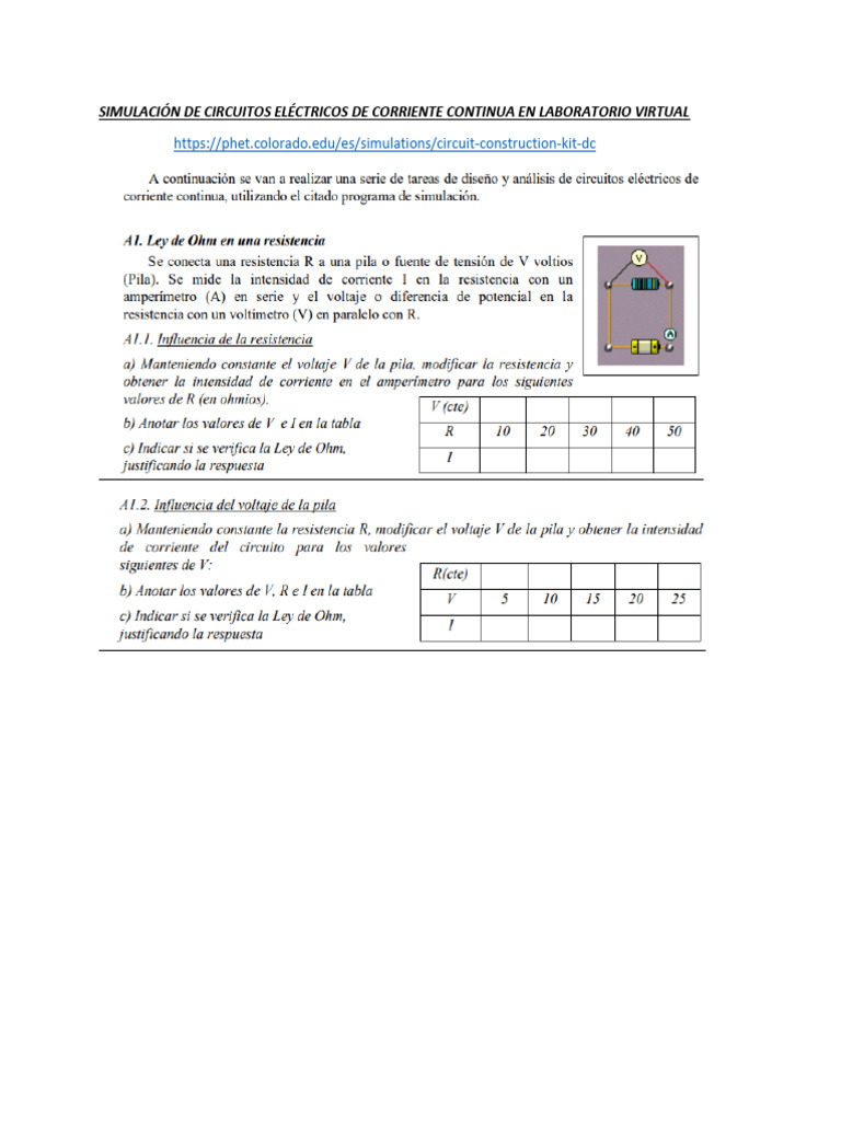 SIMULACIÓN DE CIRCUITOS ELÉCTRICOS DE CORRIENTE CONTINUA EN LABORATORIO VIRTUAL | PDF