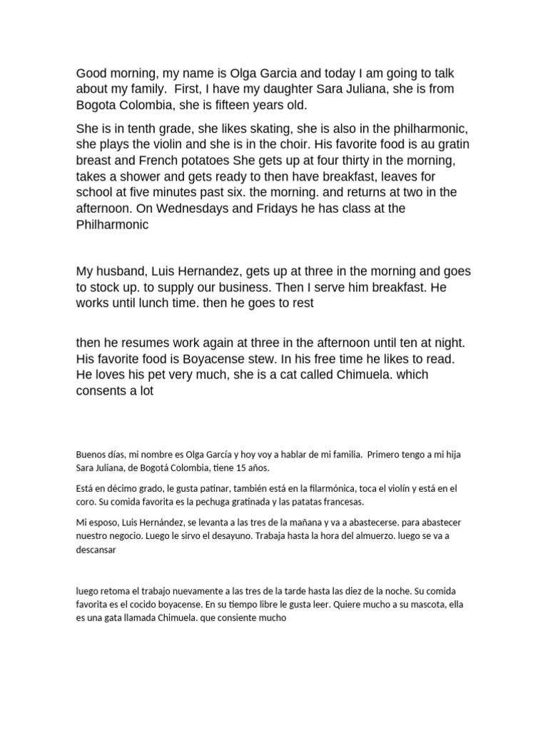 Family Routine and Hobbies | PDF