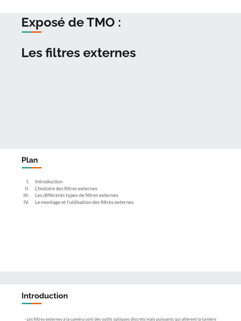 Guide des filtres externes en photographie | PDF | Filtre (optique ...