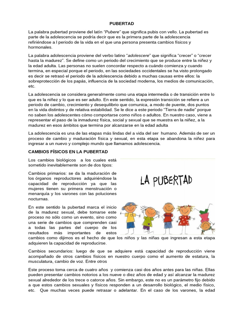 PUBERTAD 2024 | PDF | Pubertad | Adolescencia