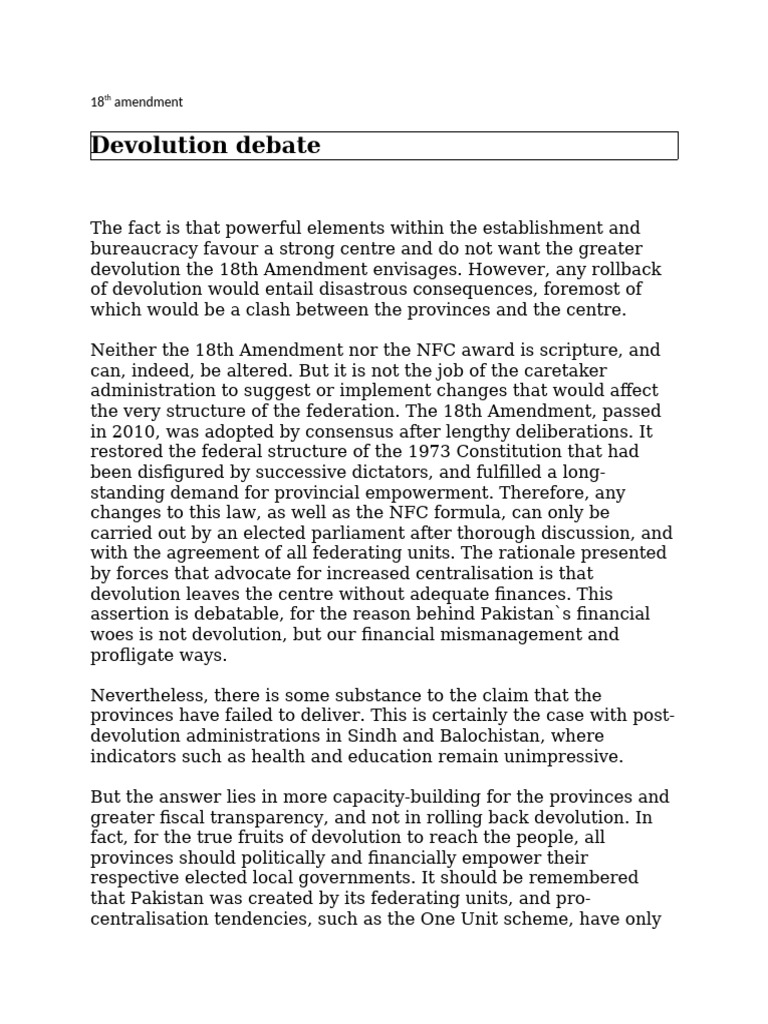 18th Amendment | PDF