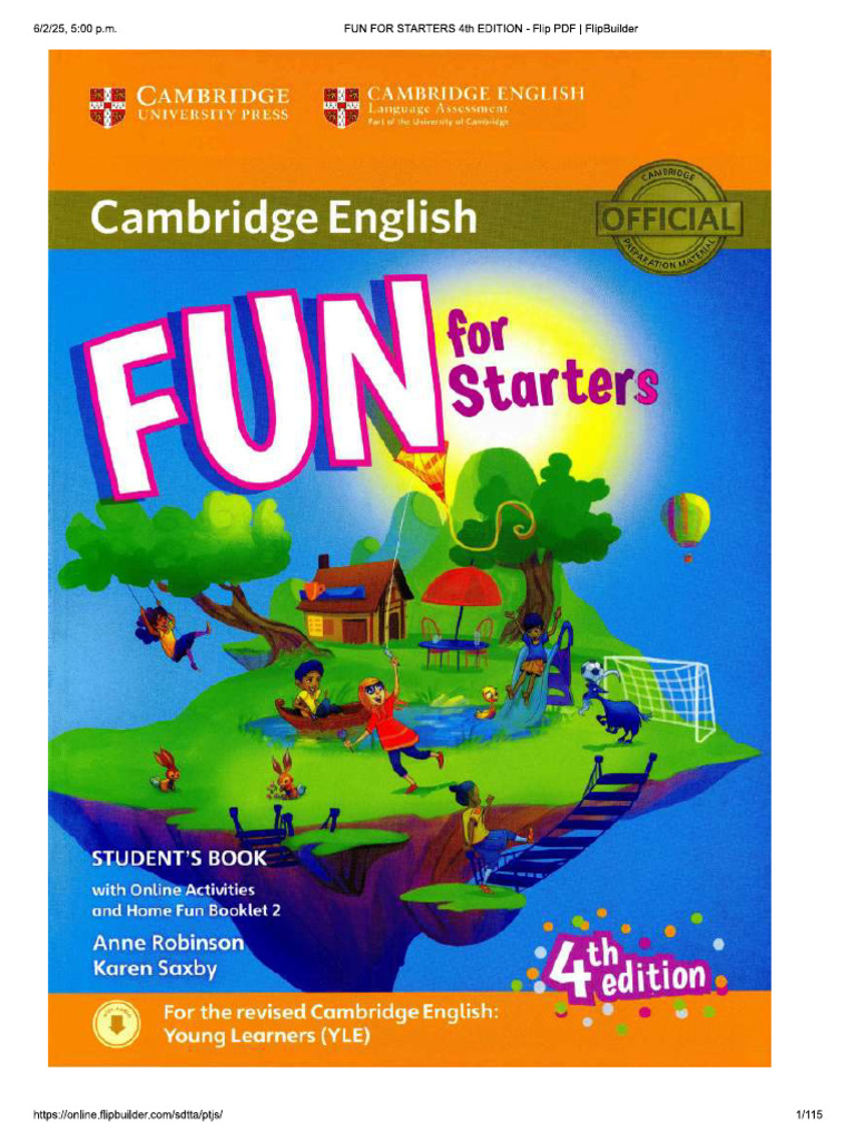 Fun For Starters 4th Edition" - Student S Book With Online Activities | PDF