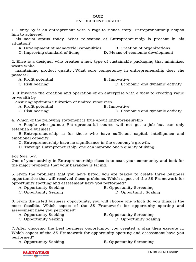 ENTREP p2 | PDF | Entrepreneurship | Private Sector