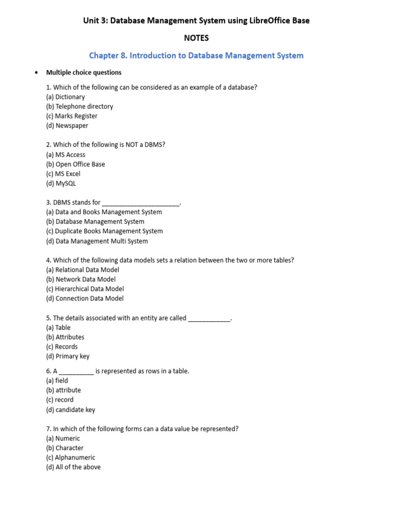 Unit 3_DBMS_Notes | PDF | Databases | Relational Database Unit 3_DBMS_Notes | PDF | Databases | Relational Database