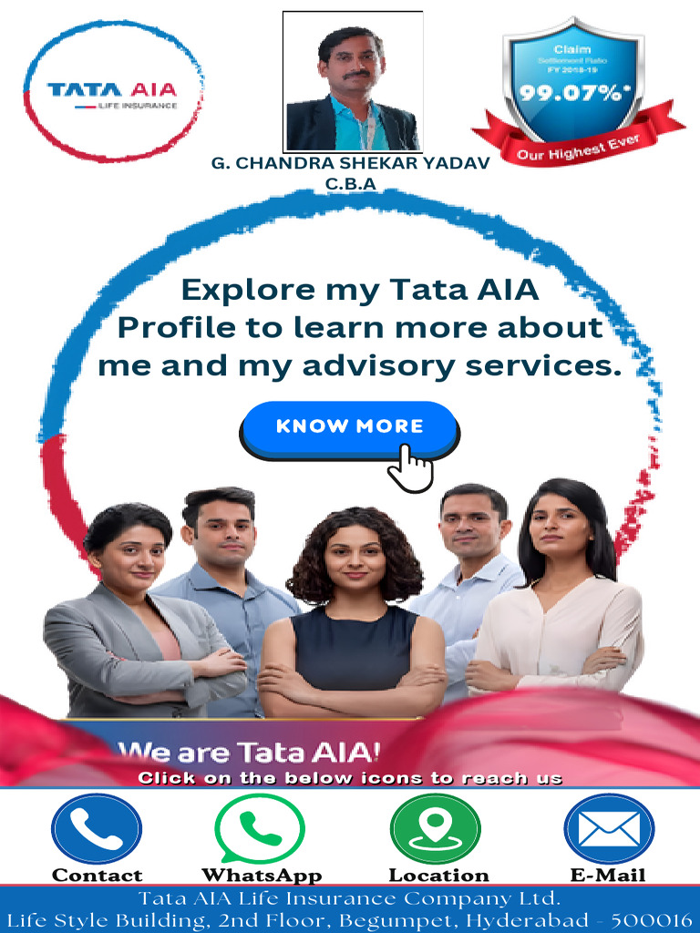 G.CHANDRA SHEKAR YADAY TATA AIA - Digital Visiting Card | PDF
