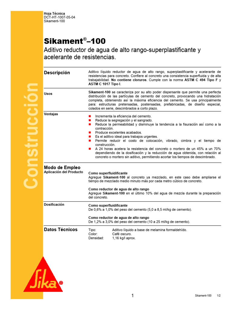 Sment 100 | PDF | Hormigón | Cemento