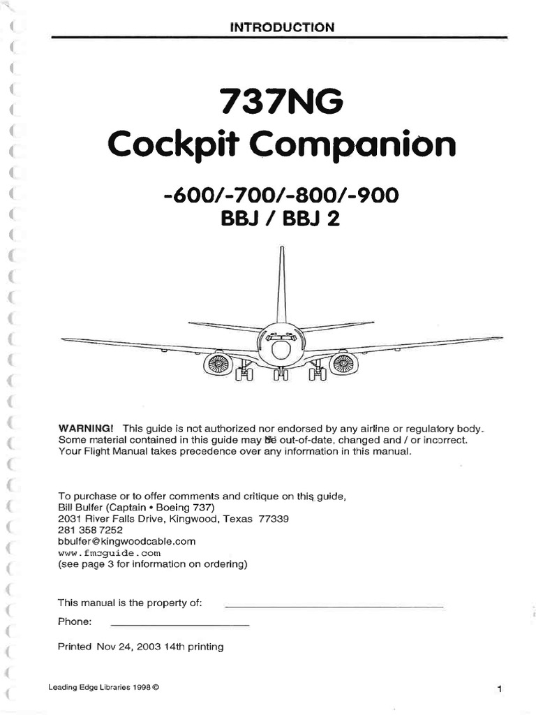 B737 NG Cockpit Companion | PDF