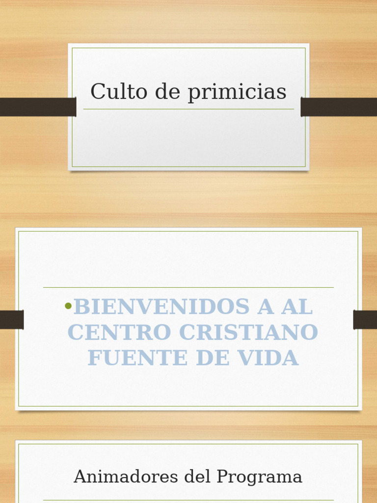 Culto de Primicias | PDF