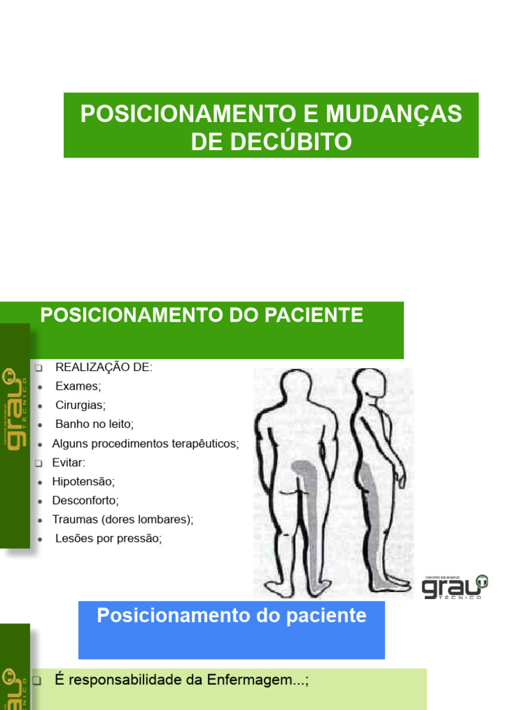 Mudança de Decúbito em Enfermagem | PDF | Especialidades médicas
