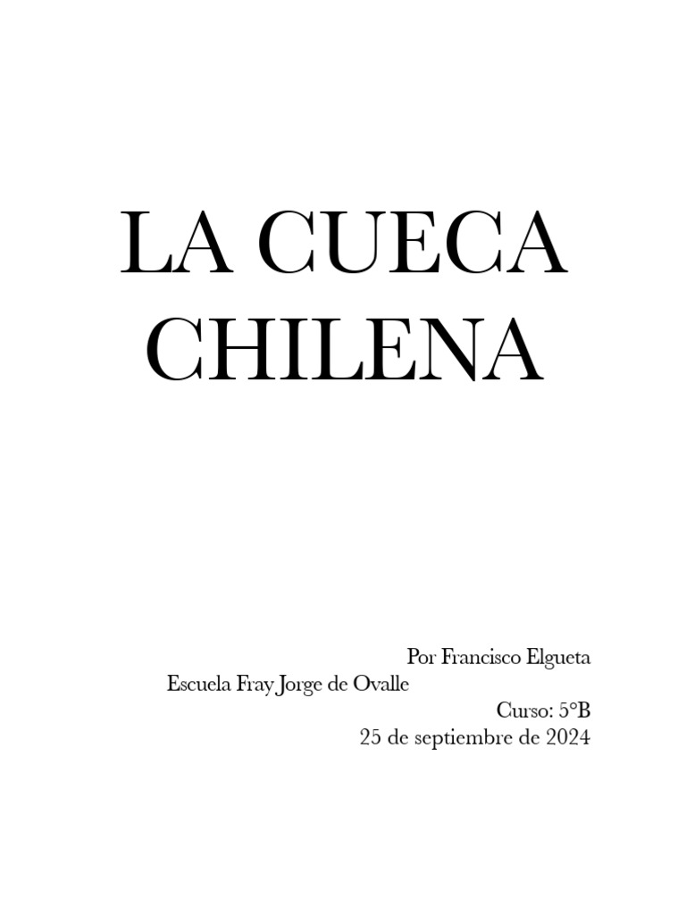 Historia y tipos de cueca chilena | PDF | Bailes