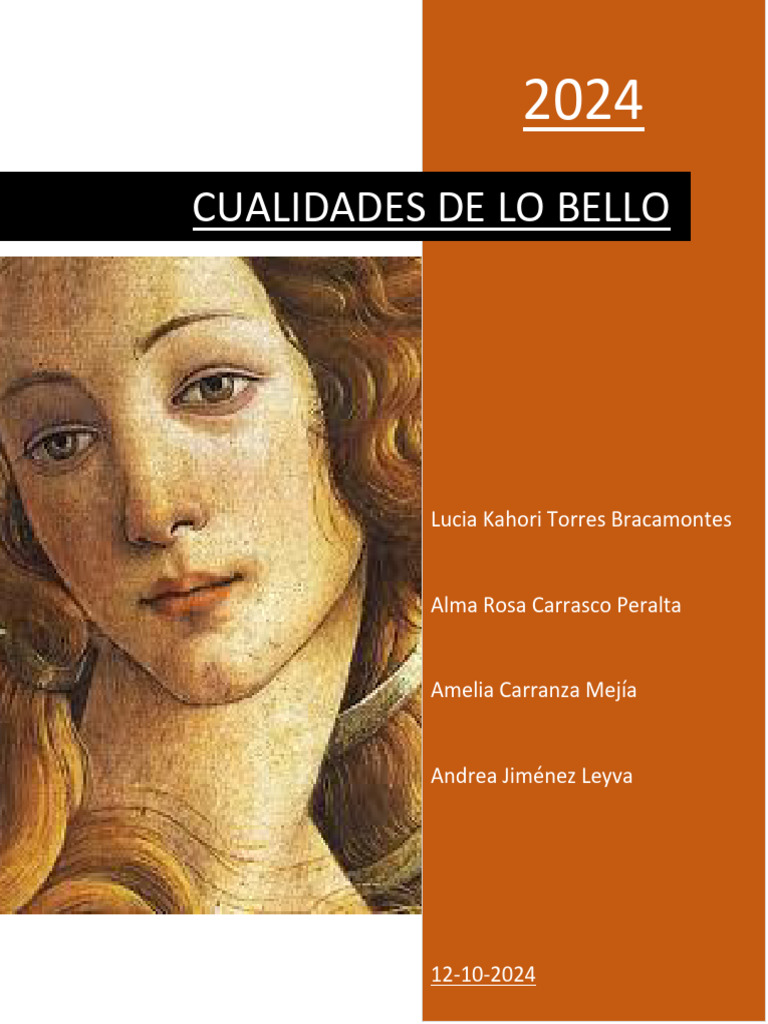 Cualidades de la Belleza: Armonía y Perfección | PDF | Belleza ...
