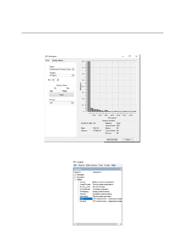 TRANSFORMACION GAUSSIANA DE LOS DATOS CON SGEMS | PDF