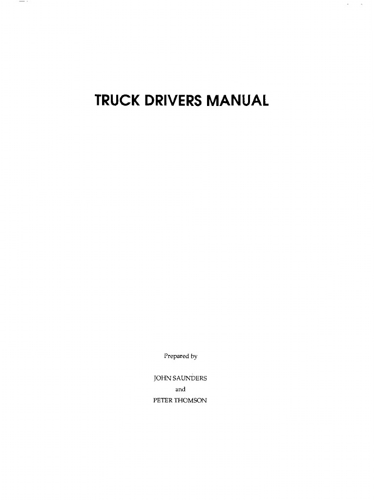 Truck Driver Manual | PDF | Brake | Transmission (Mechanics)