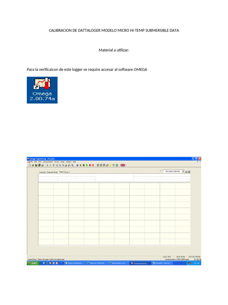 CALIBRACION DE DATTALOGER MODELO MICRO HI | PDF