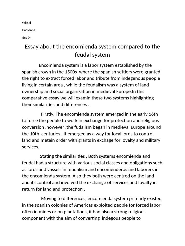 Encomienda System | PDF