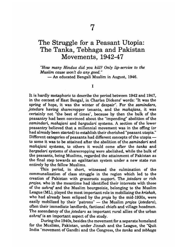 Taj Ul Islam Pakistan Peasant Utopia Additional Reading | PDF | All ...