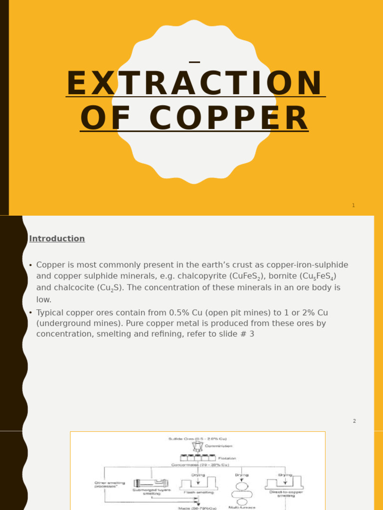 Copper Extraction Techniques Explained | PDF | Smelting | Ore