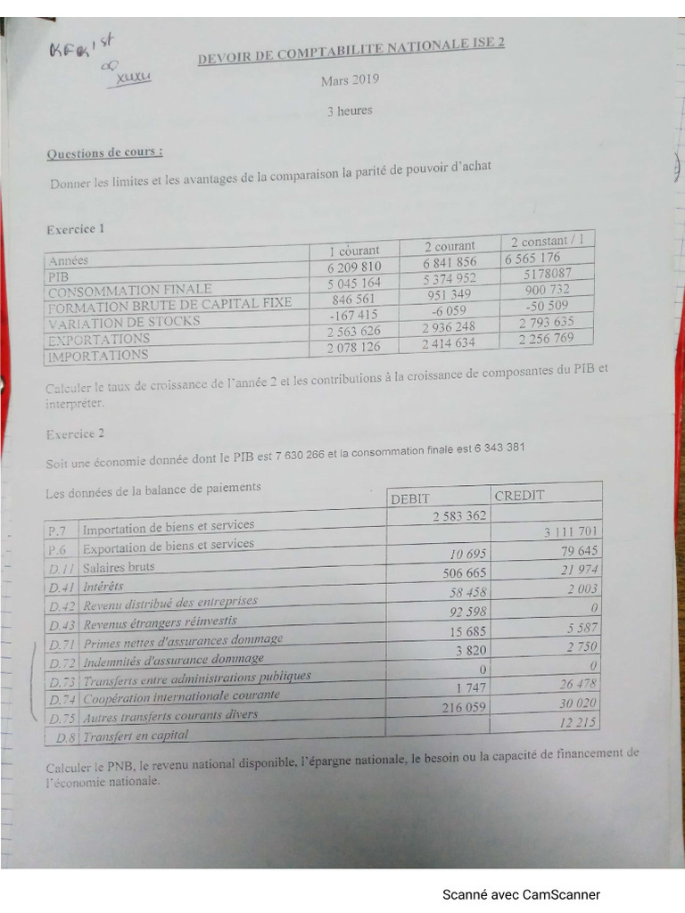 Anciens Sujets Compta - Nat | PDF