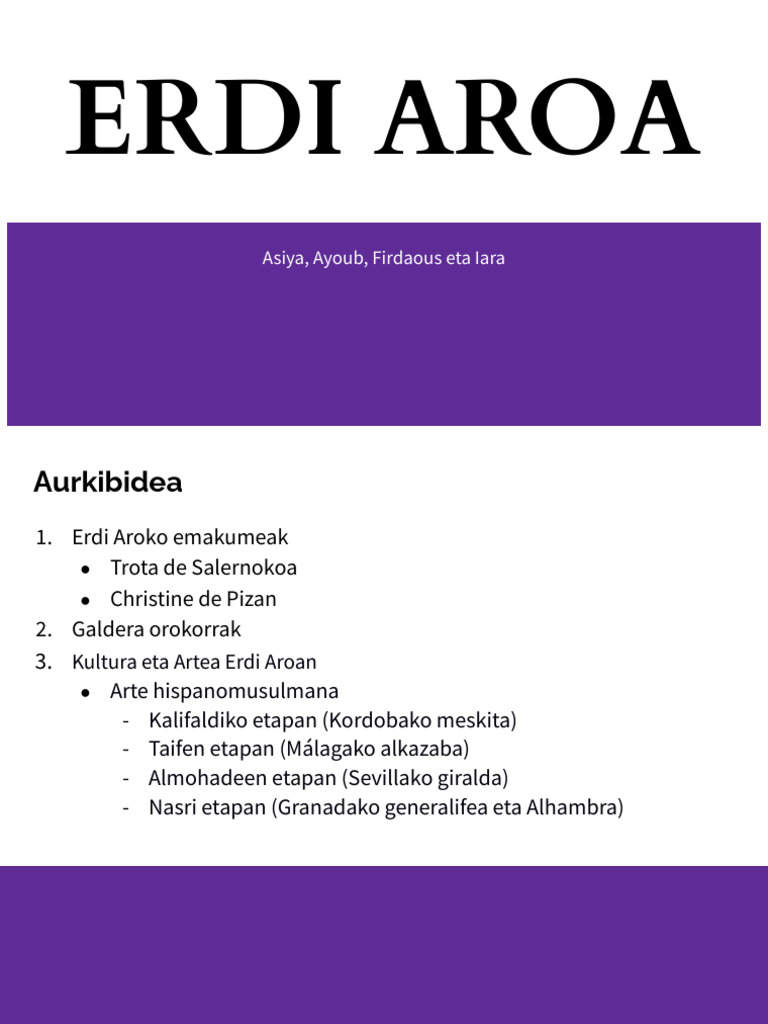 Erdi Aroa | PDF