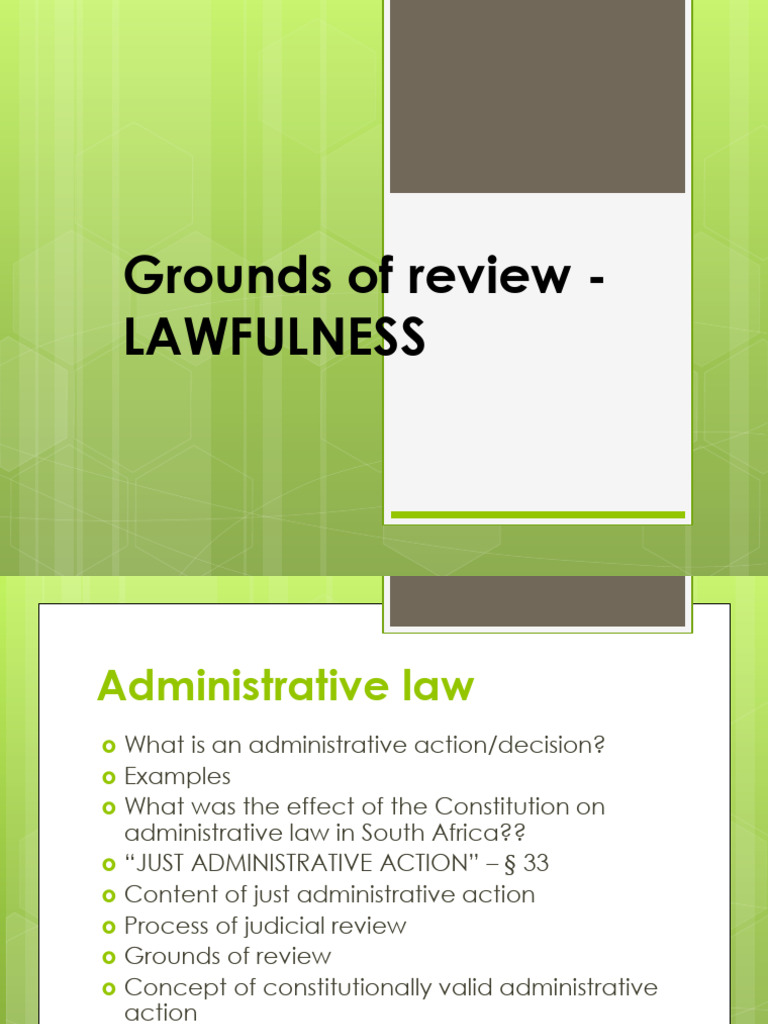 Chapter 5 lawfulness | PDF | Administrative Law | Appeal