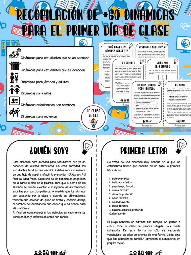 Primeros Dias Actividades | PDF | Cuestionario