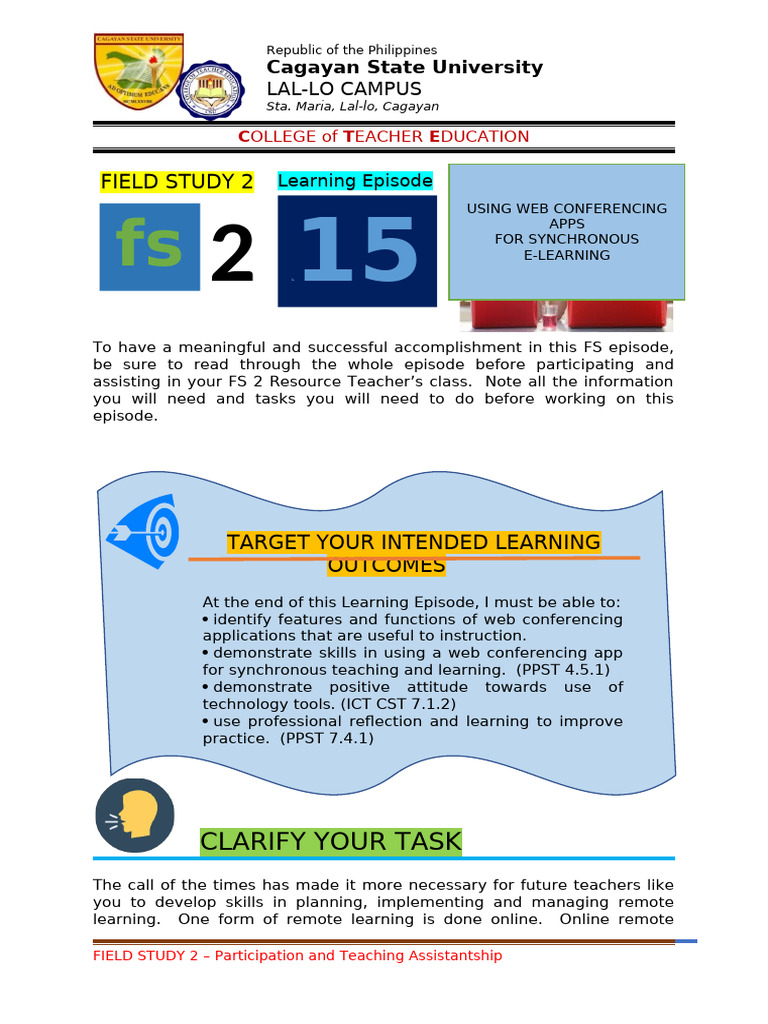 Field Study 2 Episode 15 | PDF | Educational Technology | Learning
