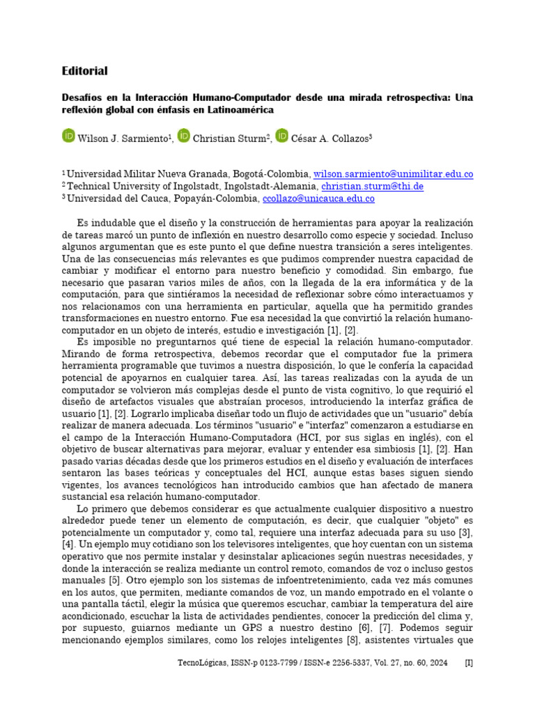 Editorial HCI Esp Diagramada+ | PDF | La interacción persona-ordenador ...