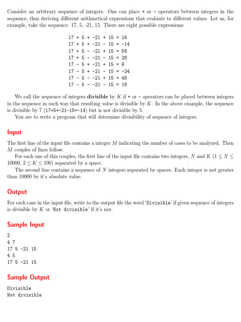 Input: Divisible | PDF