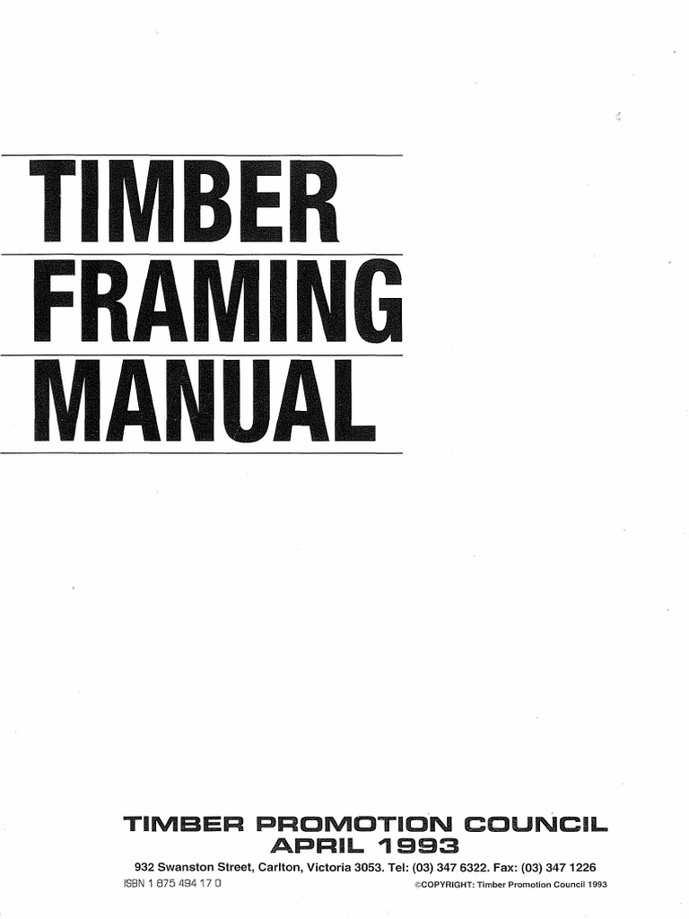 Timber Framed Construction Guide | PDF | Framing (Construction) | Lumber