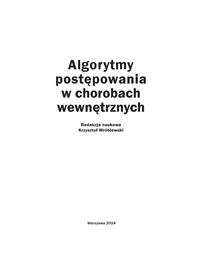 Algorytmy W Chorobach Wewnetrznych-Fragment | PDF